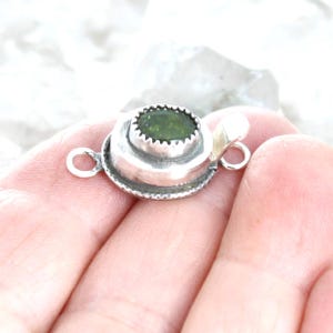 CHROME DIOPSIDE Clasp Sterling 6x8mm Oxidized Design - Etsy