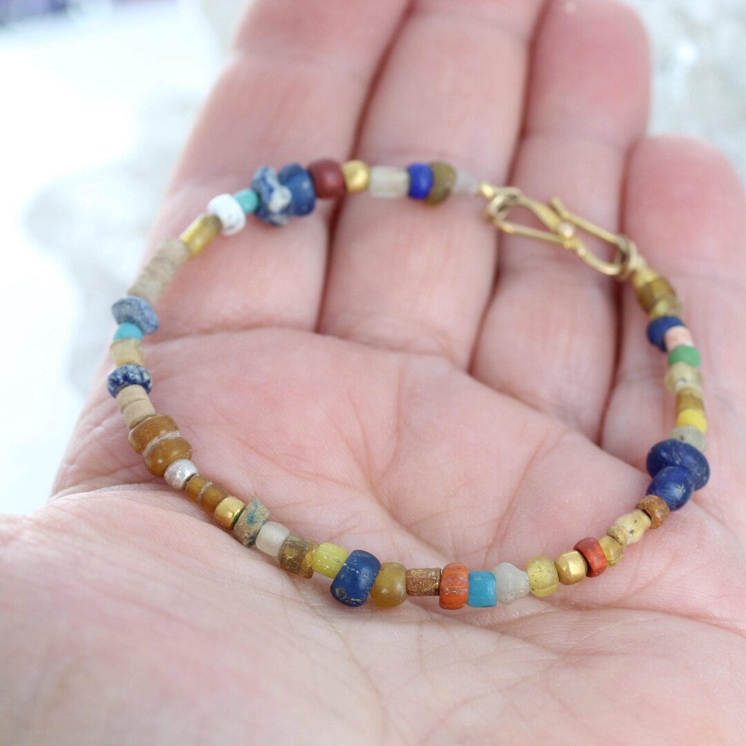 ANCIENT MALI Dig Beads Bracelet 18K Gold - Etsy