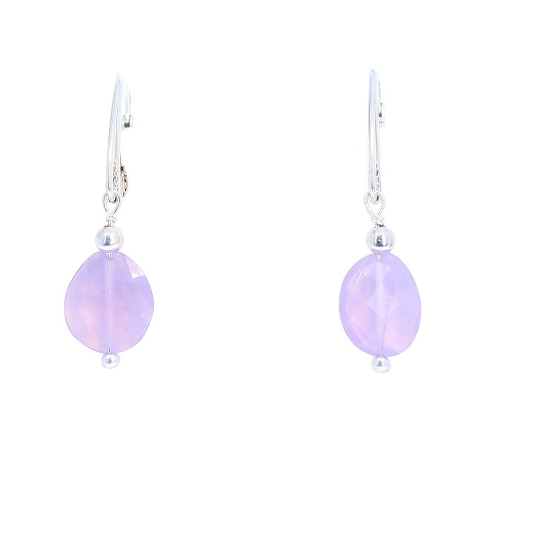 Lavender Quartz Earrings Faceted Sterling Brazil - Etsy