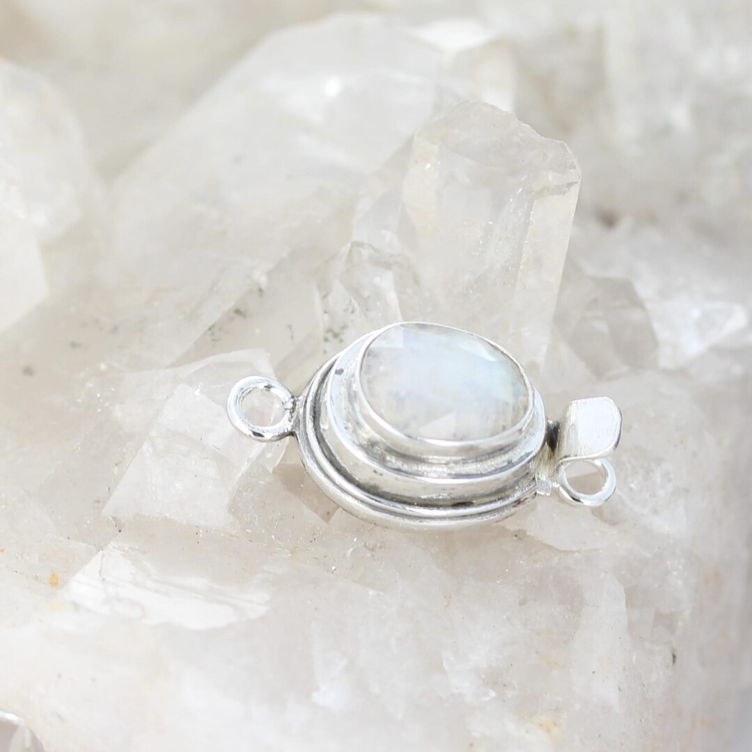 AAA Large Rainbow Moonstone Faceted Clasp Sterling 14x11.5mm - Etsy