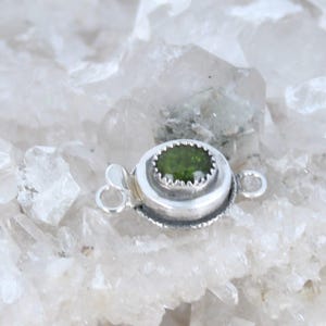 CHROME DIOPSIDE Clasp Sterling 6x8mm Oxidized Design - Etsy