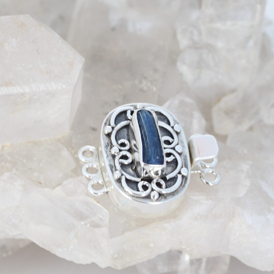 ANTIQUE ROMAN GLASS Clasp Sterling 3 Strand Blue - Etsy