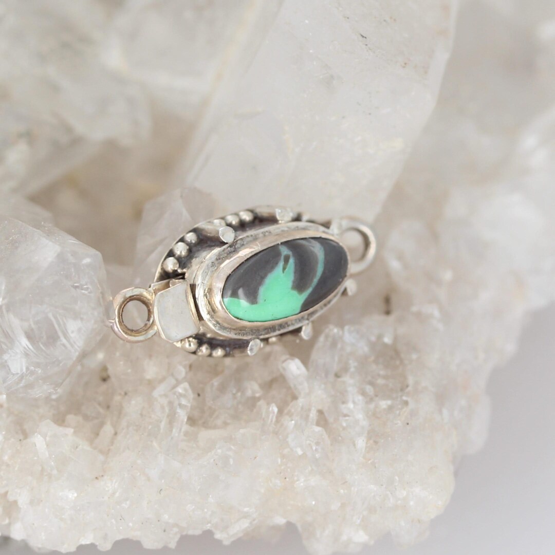 CARICO LAKE TURQUOISE Clasp Faustite Green Oval 13.5x7.3mm - Etsy