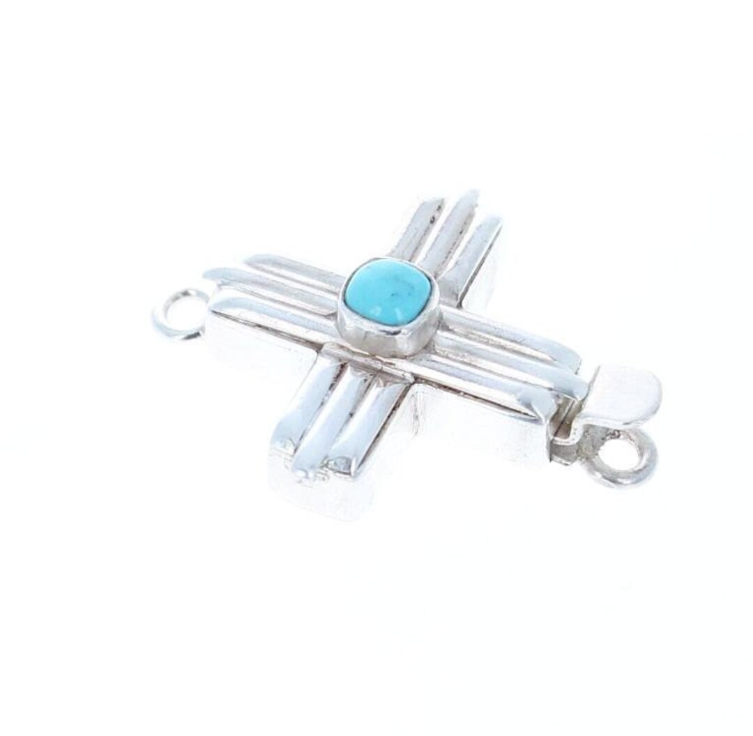 Mexican Turquoise Southwestern Cross Clasp - Etsy