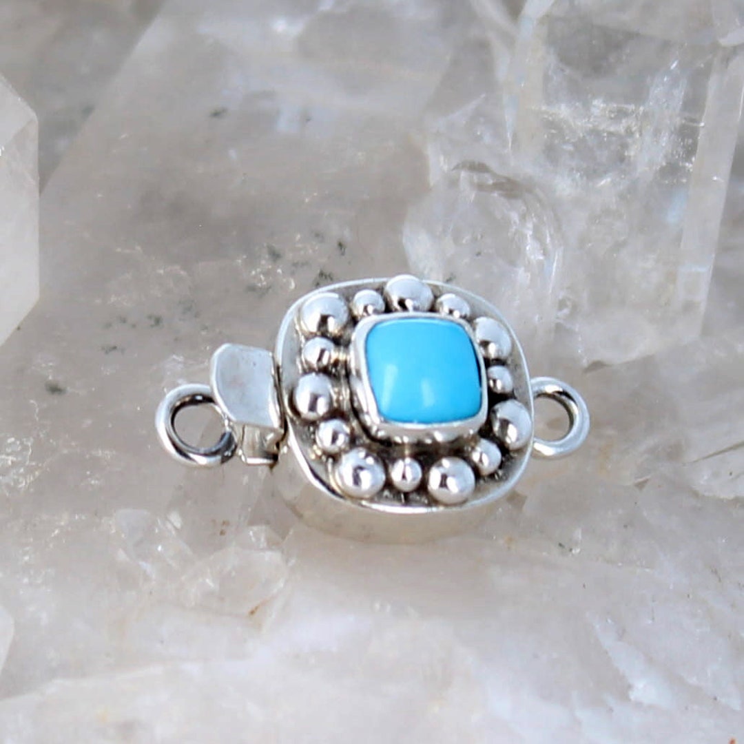 Brilliant Blue Sonoran Rose Turquoise Clasp Granulated Cushion - Etsy