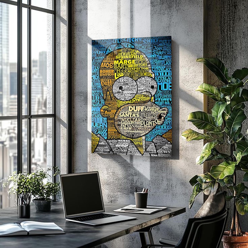 Homer Simpson Metal Poster – Glossy Wall Art, Pop Culture Decor, Funny ...