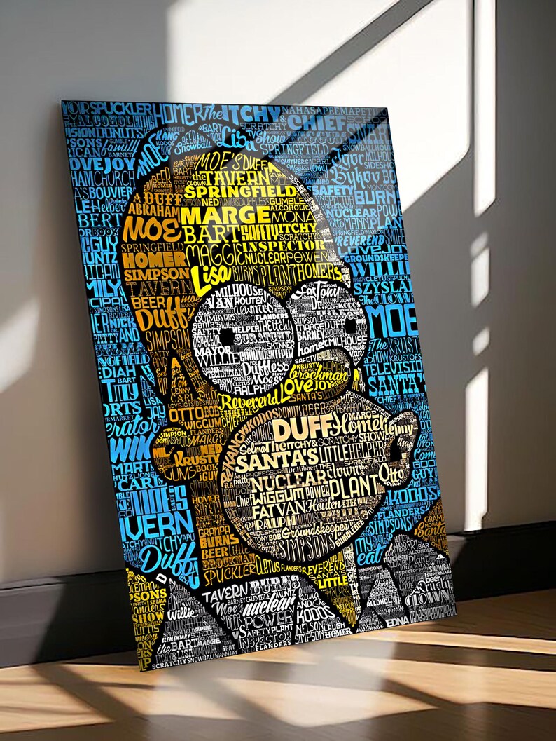 Homer Simpson Metal Poster – Glossy Wall Art, Pop Culture Decor, Funny ...