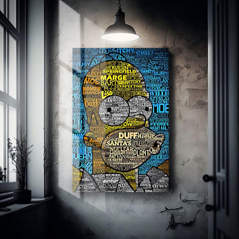 Homer Simpson Metal Poster – Glossy Wall Art, Pop Culture Decor, Funny ...