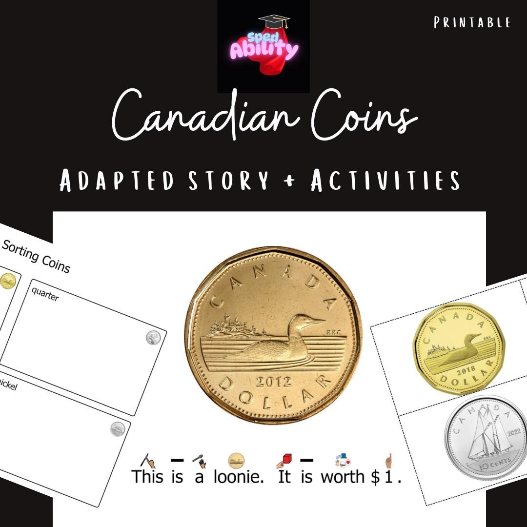 Canadian Coins: Adapted Story & Activities | Symbolated Text for ...