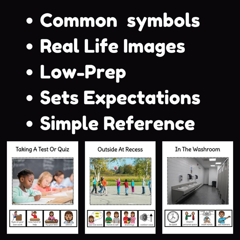 Classroom Expectation & Rules Posters | Visual Symbol Supported ...