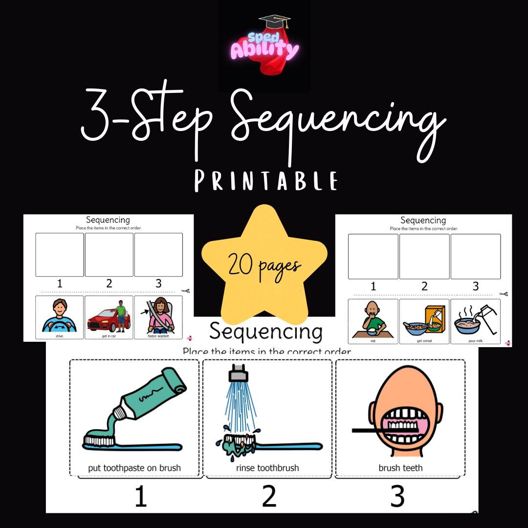 3-step Sequencing Worksheets | Life Skills & Everyday Concepts | Cut ...