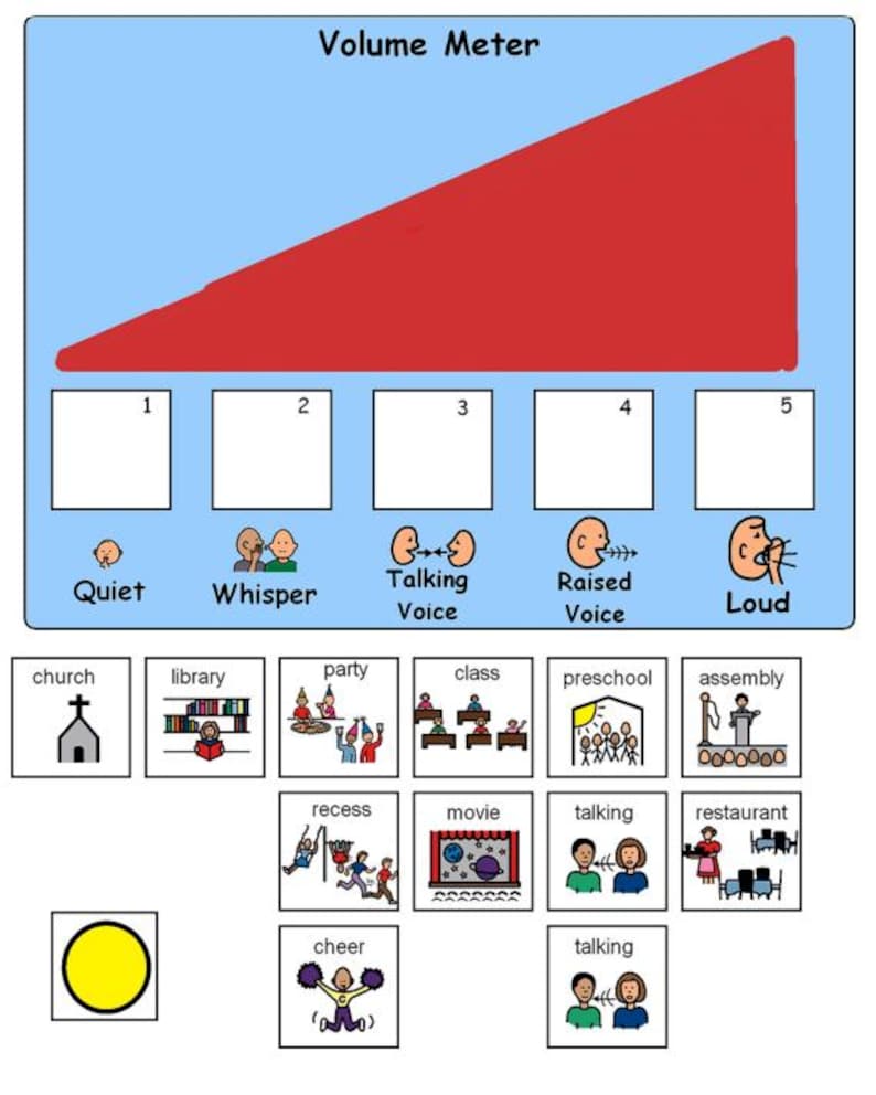 Voice Volume Meter Printables – Visual Aid for Managing Classroom Noise ...