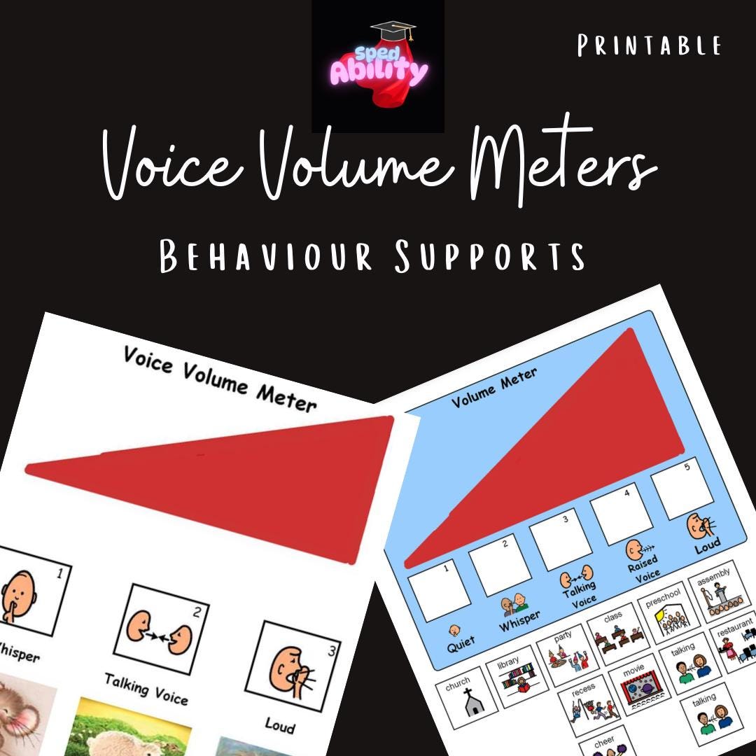 Voice Volume Meter Printables – Visual Aid for Managing Classroom Noise ...