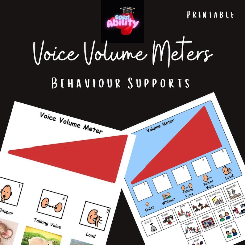 Voice Volume Meter Printables – Visual Aid for Managing Classroom Noise ...
