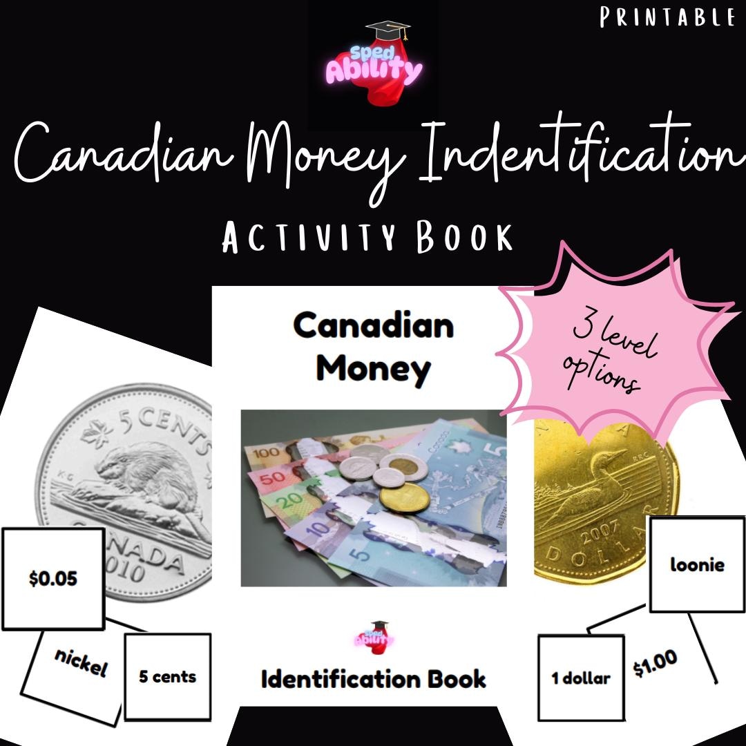 Canada Money Activity Book | Coins & Bills Practice up to 100 ...
