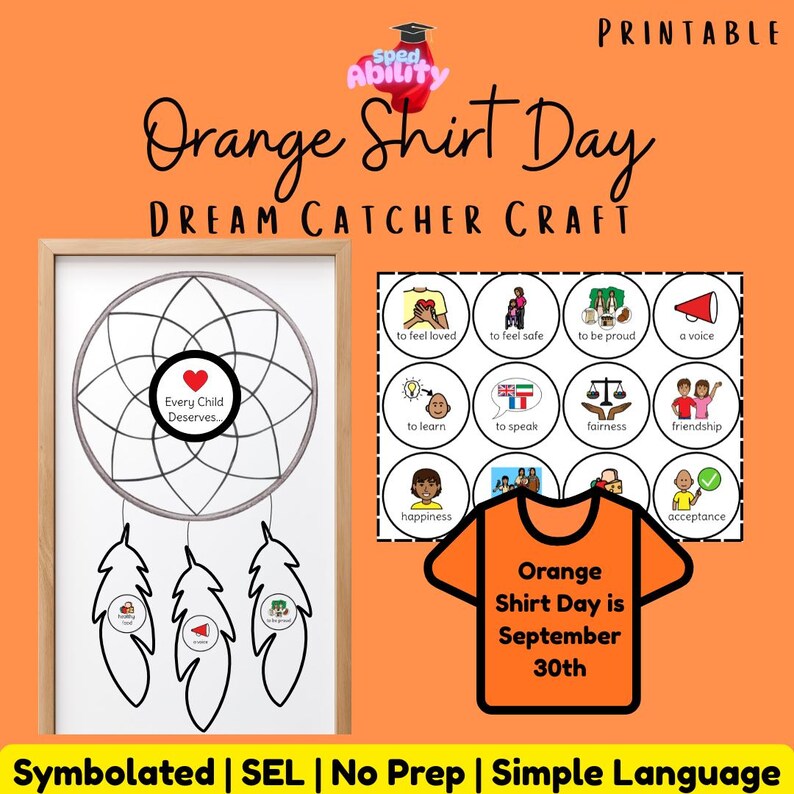 Orange Shirt Day Dream Catcher Craft | Truth & Reconciliation ...