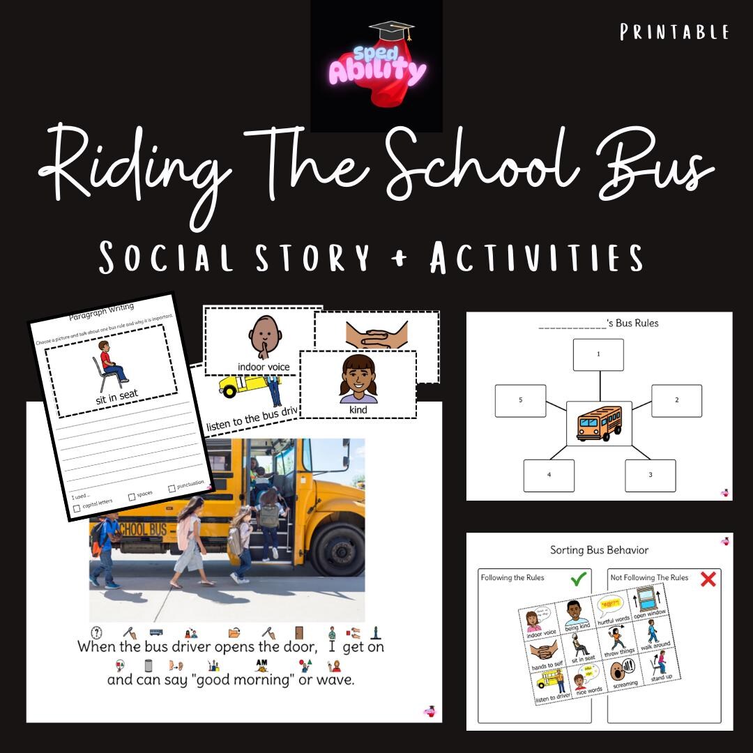 Riding the School Bus | Social Story & Activities | Safety Rules ...