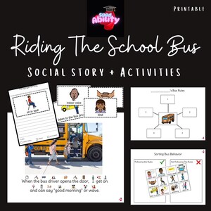 Riding the School Bus | Social Story & Activities | Safety Rules ...