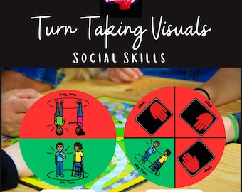 Turn Taking Visuals | Social Skills Materials | 2 & 4 Players With ...