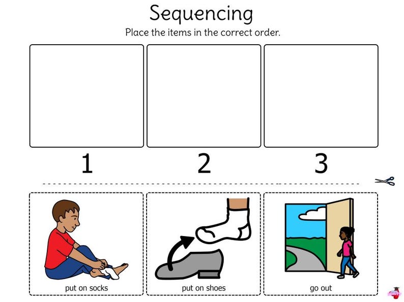 3-step Sequencing Worksheets | Life Skills & Everyday Concepts | Cut ...