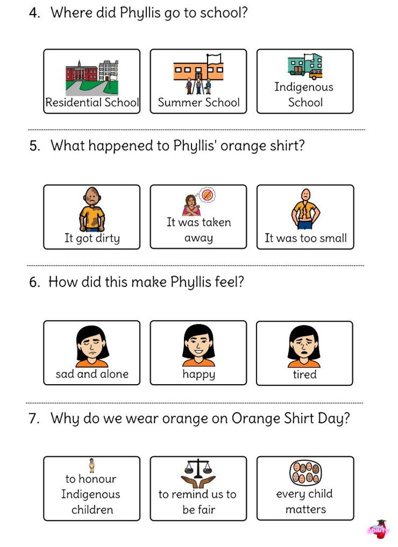 Orange Shirt Day Adapted Story & Activities | Truth and Reconciliation ...