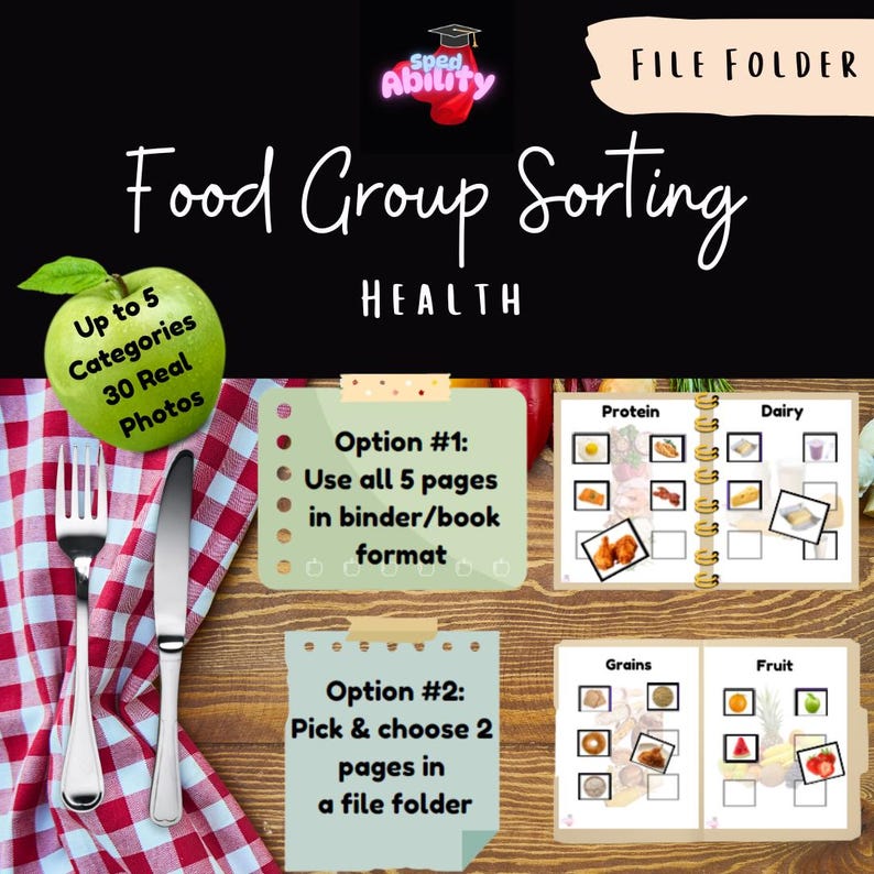 FILE FOLDER Activity | Sorting Food Groups | Health and Nutrition ...