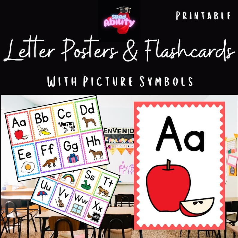Alphabet Posters & Flashcards for Classroom | Letter Recognition ...