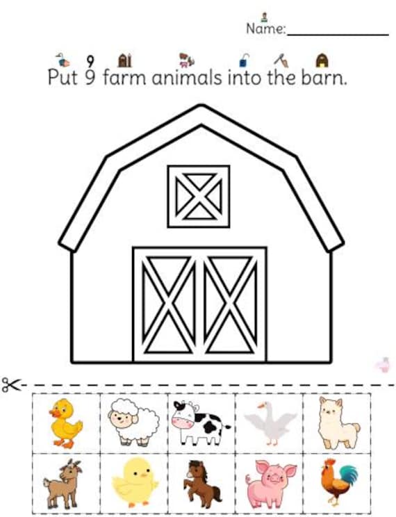 Hojas De Trabajo Para Recortar Y Pegar Números