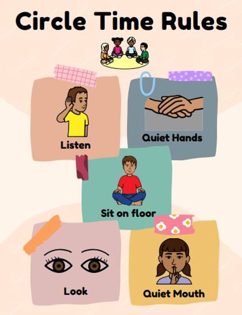 Circle Time Rules Poster - Etsy