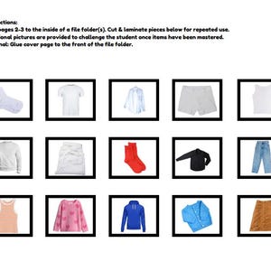 FILE FOLDER Activity | Life Skills | Sorting Laundry by Color | Special ...