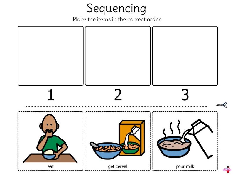 3-step Sequencing Worksheets | Life Skills & Everyday Concepts | Cut ...