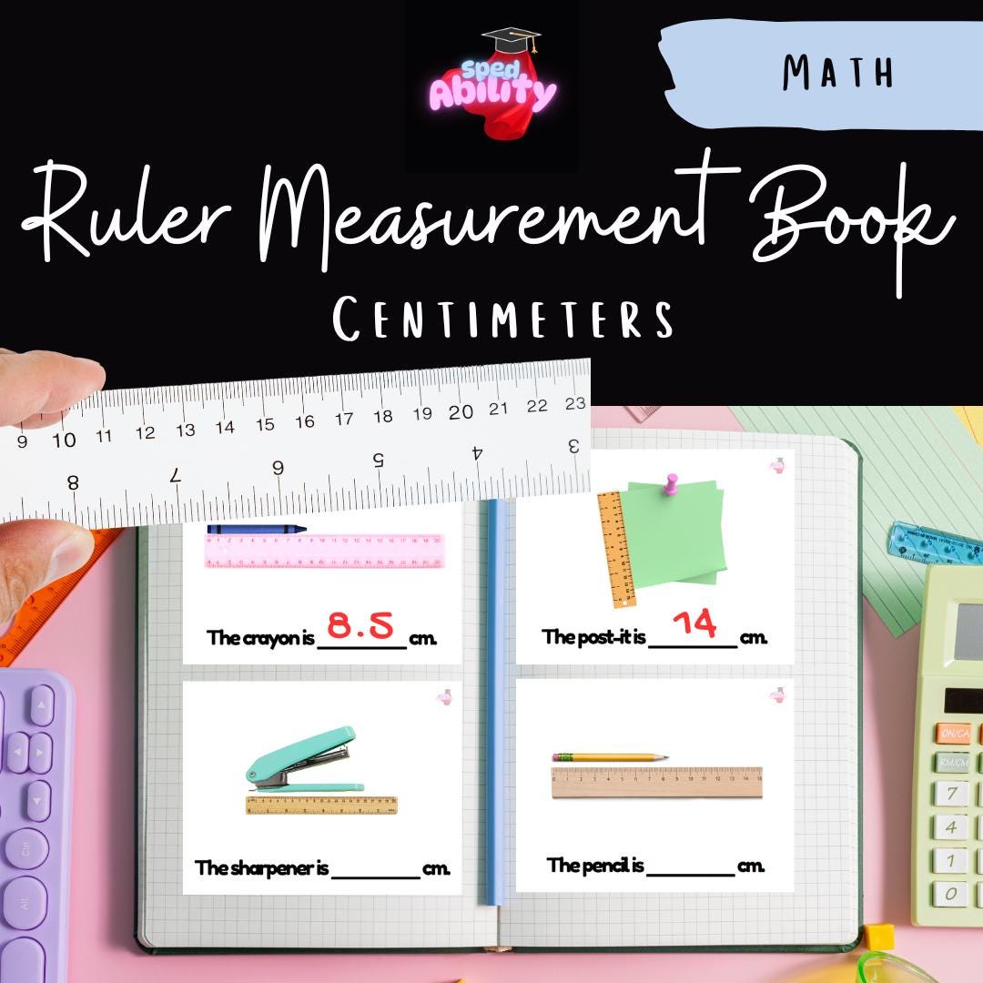 Measuring With A Ruler | Centimeter Activity Book | Math | Fine Motor ...