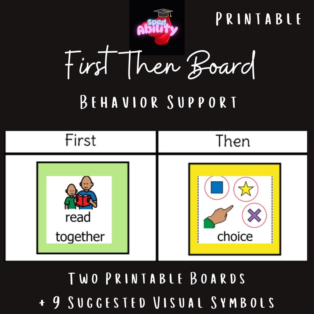 First Then Boards for Task Completion | Visual Work & Reward System ...