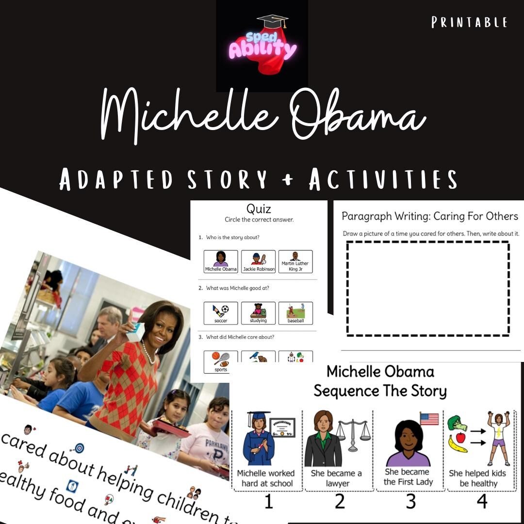 Black History Month Heroes | Michelle Obama | Adapted Story ...