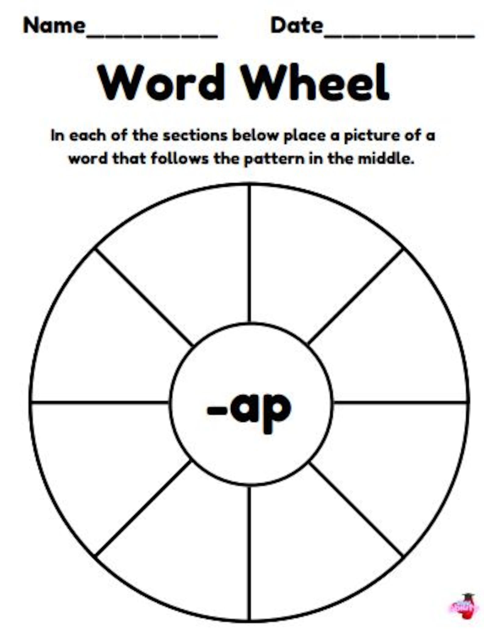 Word Wheels With Symbols | Cut & Glue Worksheets | Phonics | Spelling ...