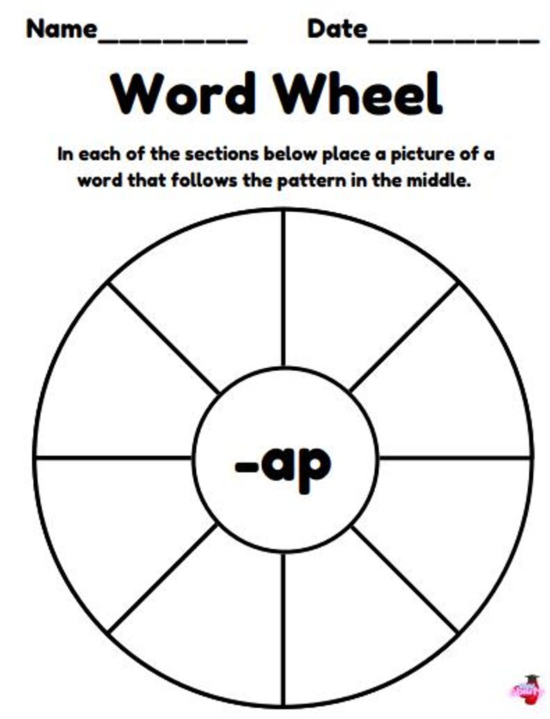 Word Wheels With Symbols | Cut & Glue Worksheets | Phonics | Spelling ...