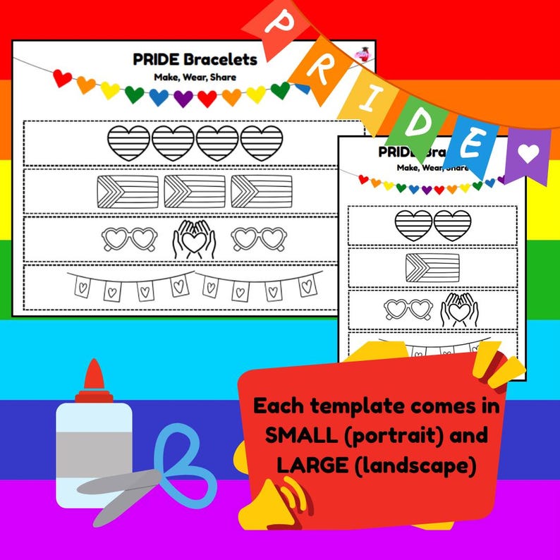 PRIDE Bracelet DIY Kids Craft | June Inclusion | Print and Go Activity ...