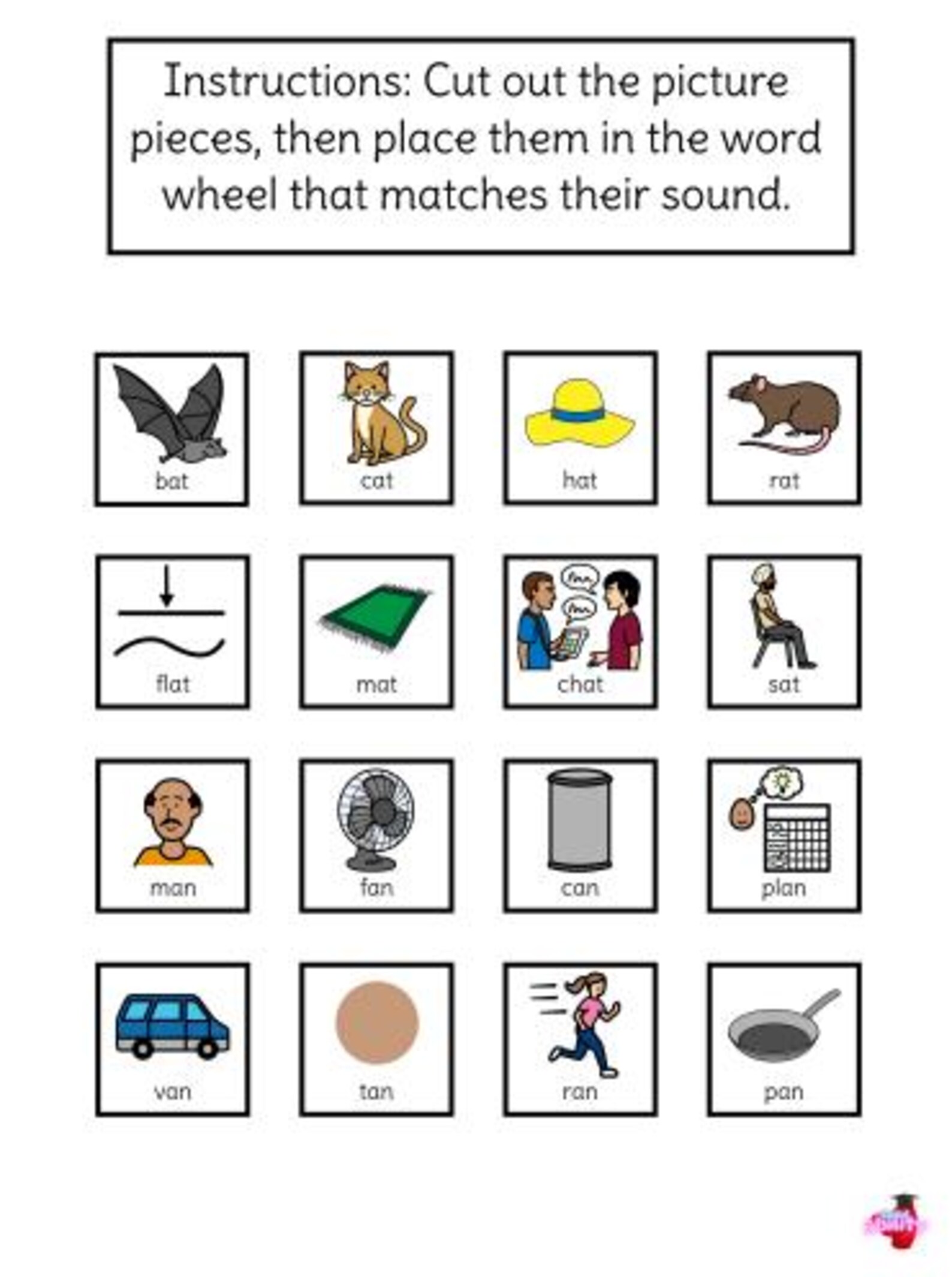 Word Wheels With Symbols | Cut & Glue Worksheets | Phonics | Spelling ...