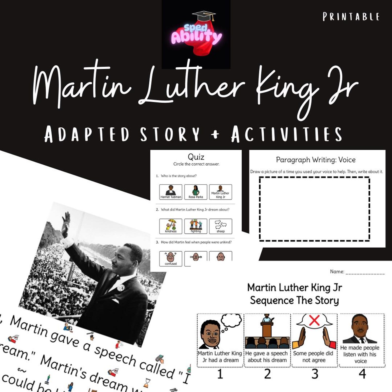 Black History Month Heroes | Martin Luther King Jr | Adapted Story ...