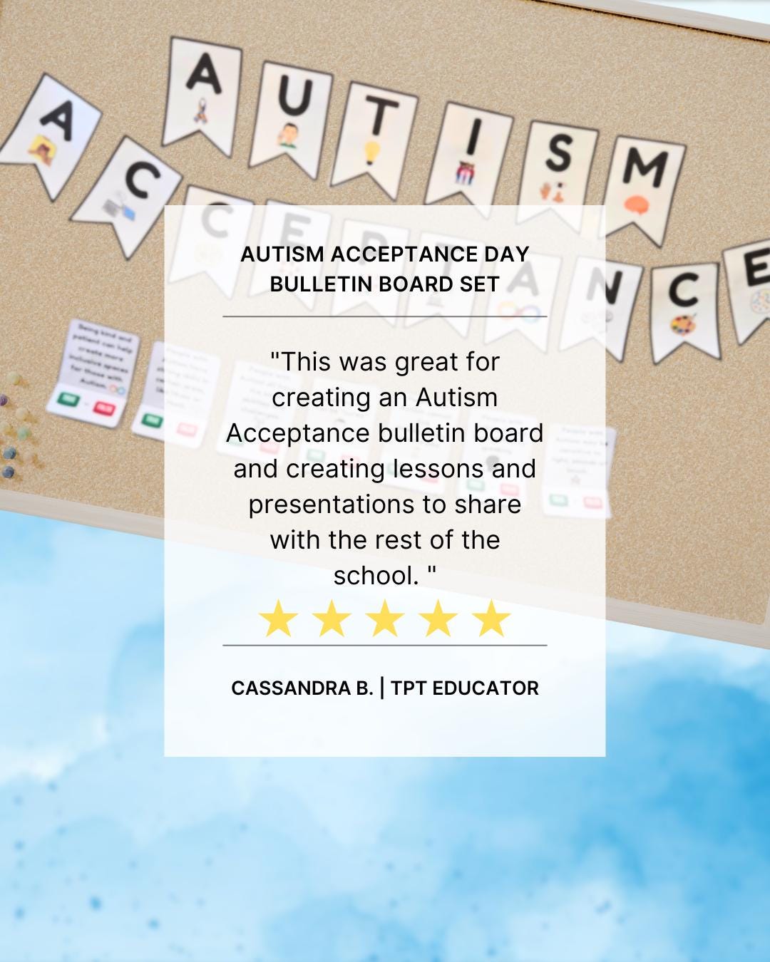Autism Acceptance Bulletin Board Set | Neurodiversity Awareness | April ...