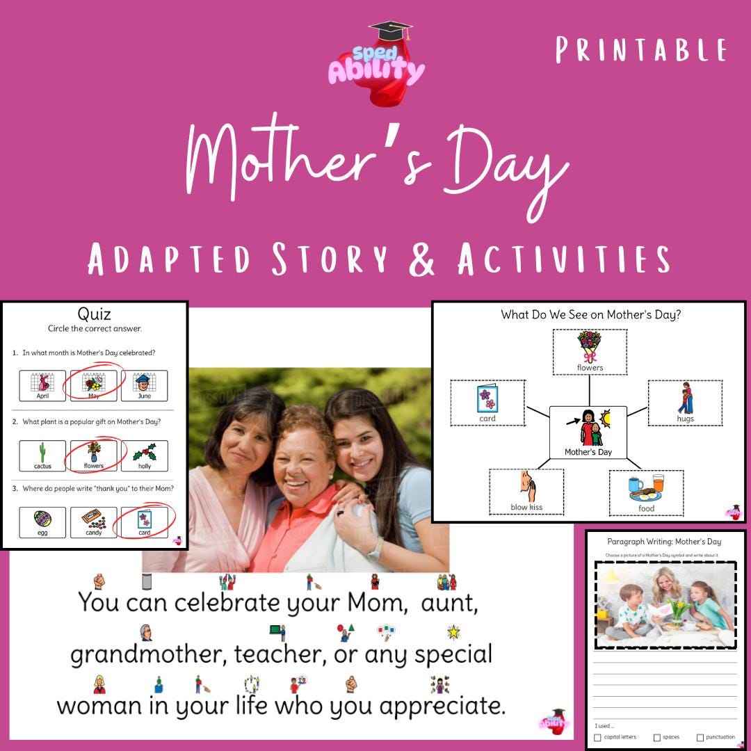 Mother's Day Adapted Story & Activities | Female Role Models | Reading ...