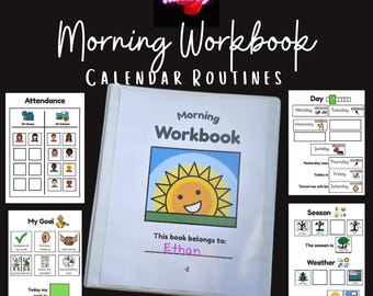 Morning Workbook | Interactive Velcro Daily Routine Binder | Special ...