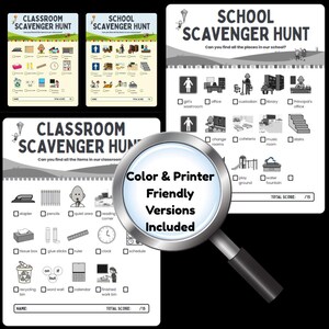 School & Classroom Scavenger Hunt | Back to School Activity ...