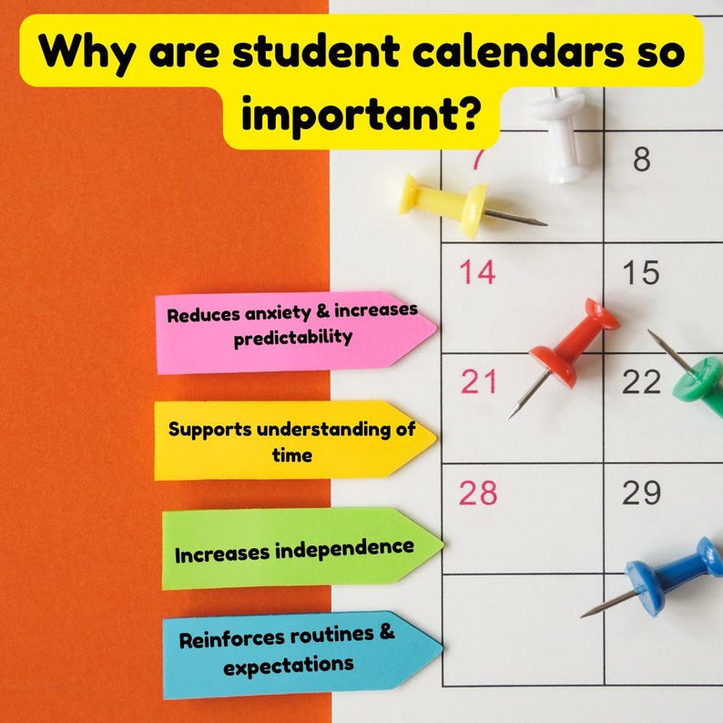 2026 Adapted Calendar | Symbolated Days & Events | Time Management ...
