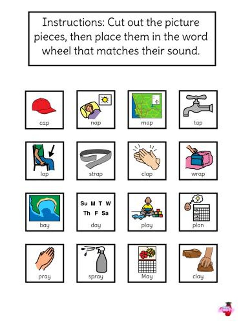 Word Wheels With Symbols | Cut & Glue Worksheets | Phonics | Spelling ...
