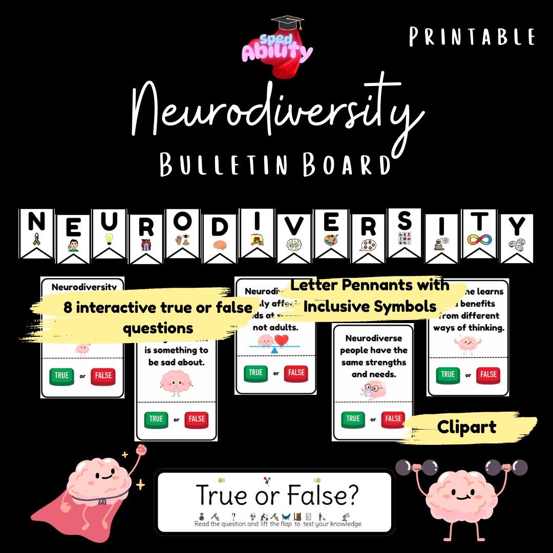 Neurodiversity Bulletin Board Set | Awareness & Acceptance | April ...
