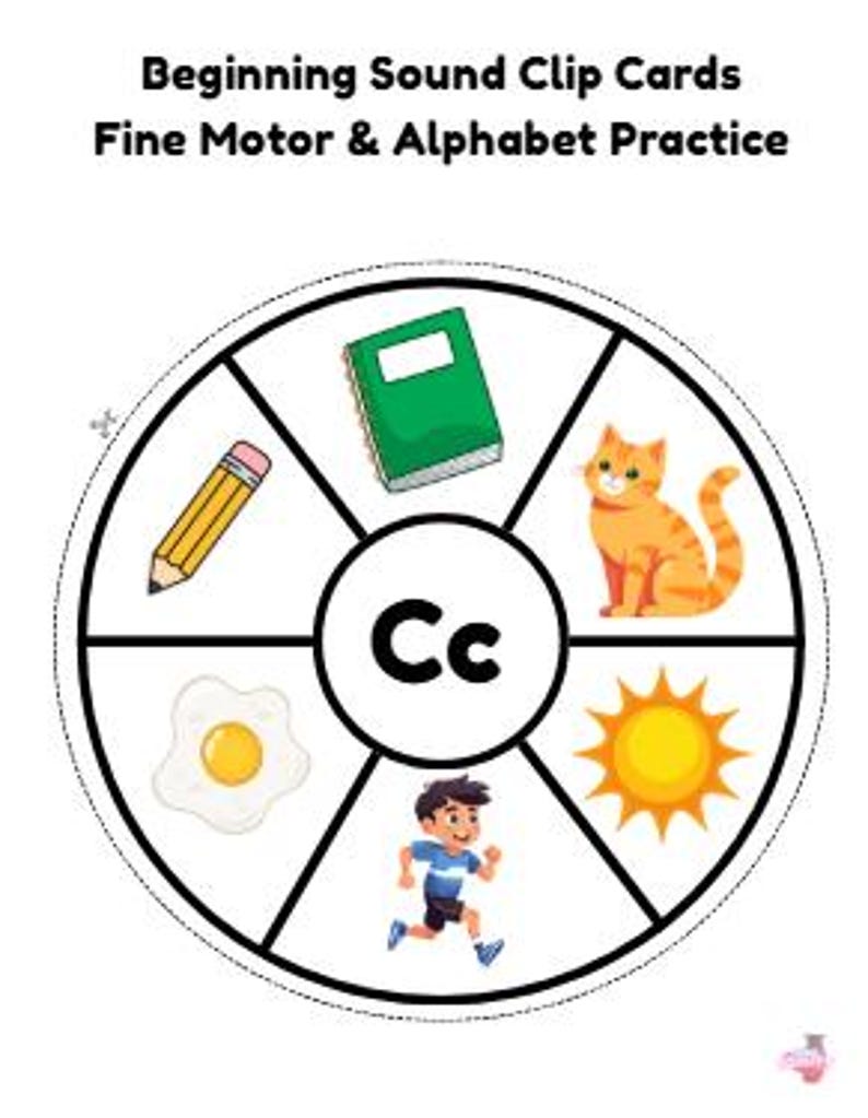 Letter Sound Fine Motor Clip Cards | Beginning Middle & End Sounds ...