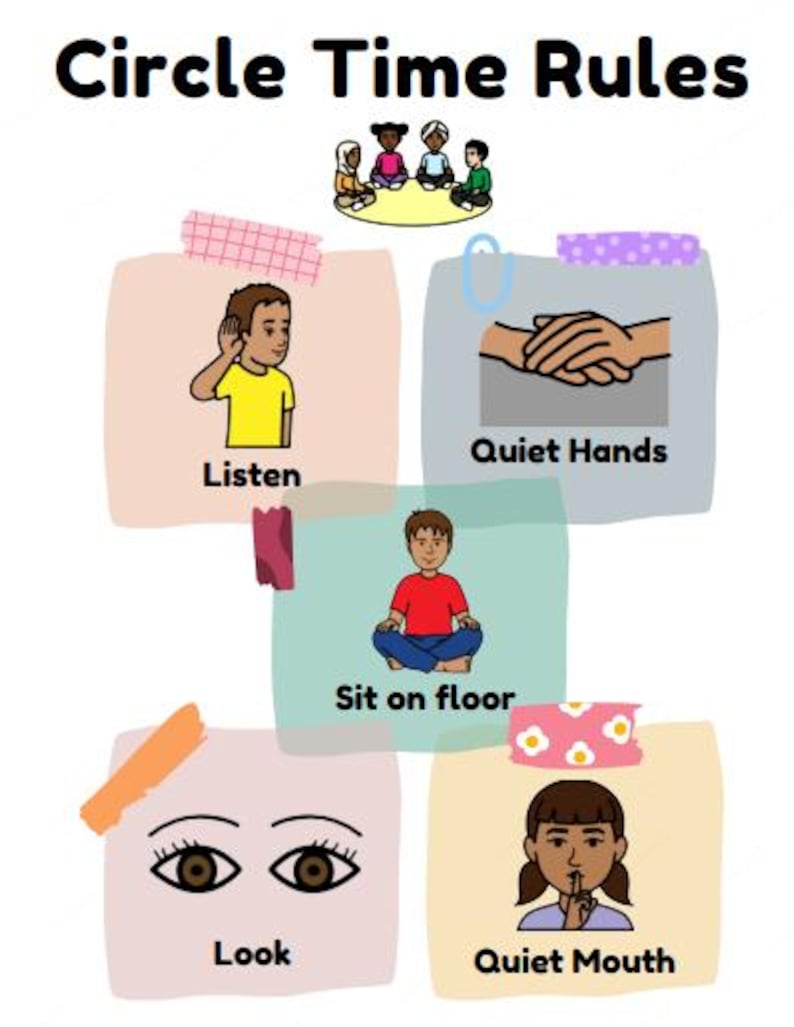 Circle Time Rules Poster - Etsy