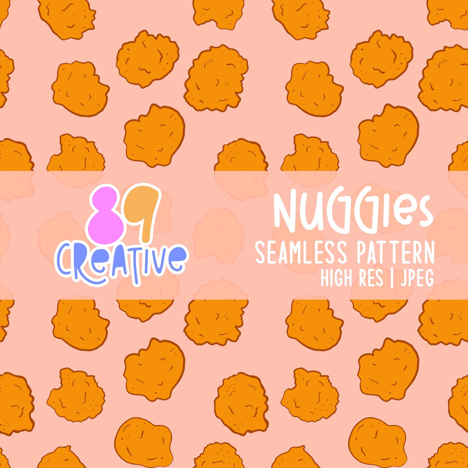 Chicken Nuggets Seamless Pattern High-res Jpeg Download - Etsy