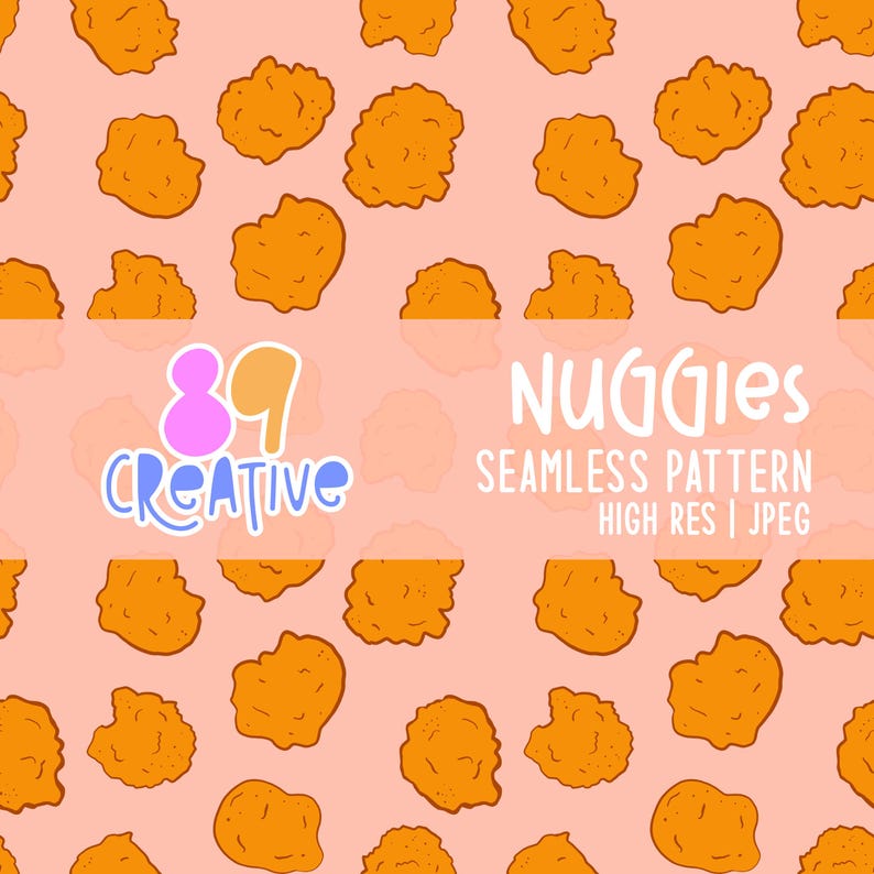Chicken Nuggets Seamless Pattern High-res Jpeg Download - Etsy
